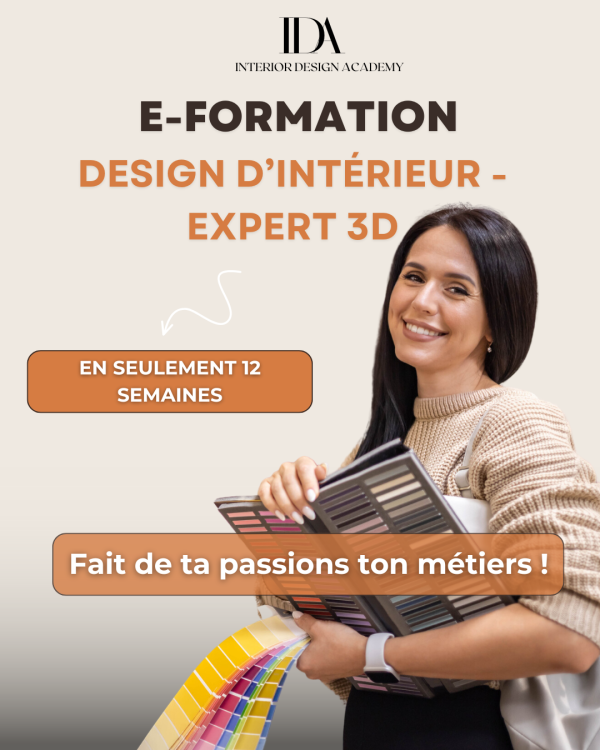 IDACADEMY PARIS - E-FORMATION DESIGN D'INTERIEUR - EXPERT 3D